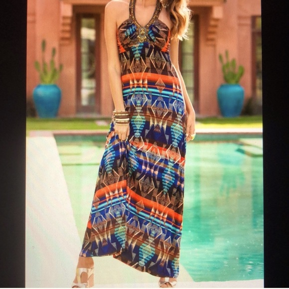 Boston Proper | Dresses | Nwtboston Proper Aztec Embellished Maxi ...